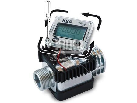 Contador digital de gasoil de gasoil K24 Piusi F00408100. Medidor de gasoleo digital K24 ...